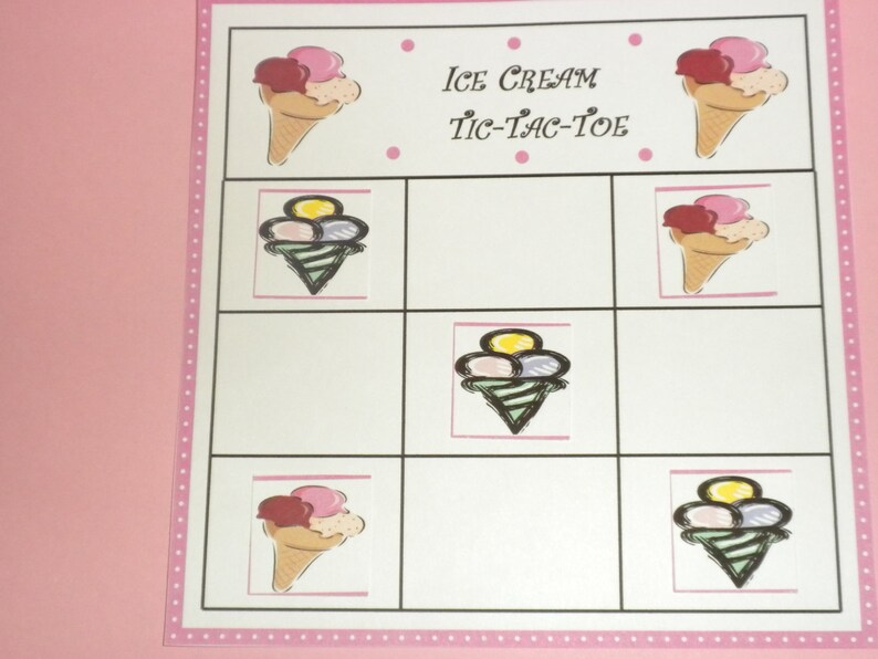 Ice Cream Tic Tac Toe - Etsy