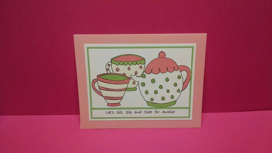 Sip and Chat Note Cards - Etsy