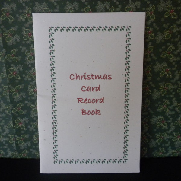 Christmas Card Address Book - Etsy