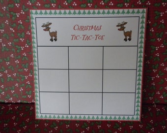 Printable Christmas Elf Tic Tac Toe TO GO Labels/game DIY - Etsy