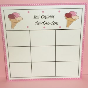 Ice Cream Tic Tac Toe - Etsy