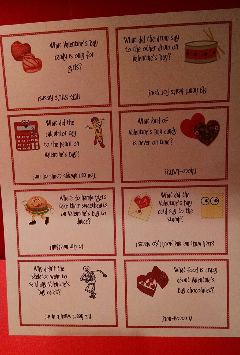 Printable Valentine Lunch Box Jokes - Etsy