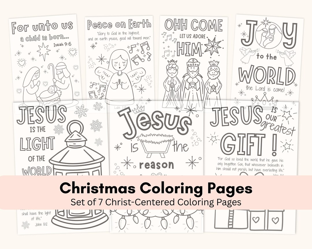 Christ-centered Christmas Coloring Pages – Printable Activity Pack for ...