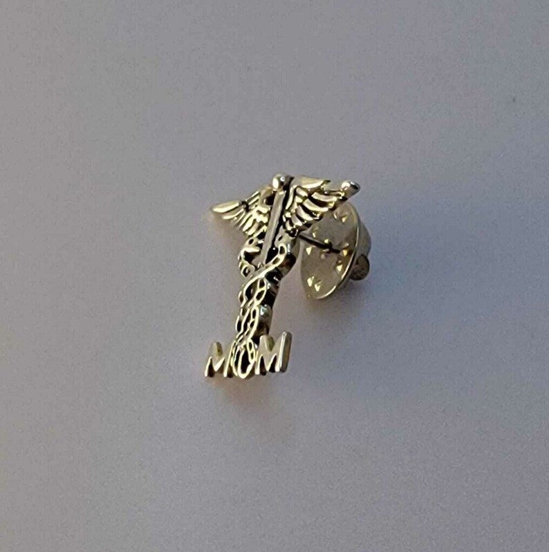 Medical Mom Caduceus Pin Silver Medical Symbol Jewelry for - Etsy