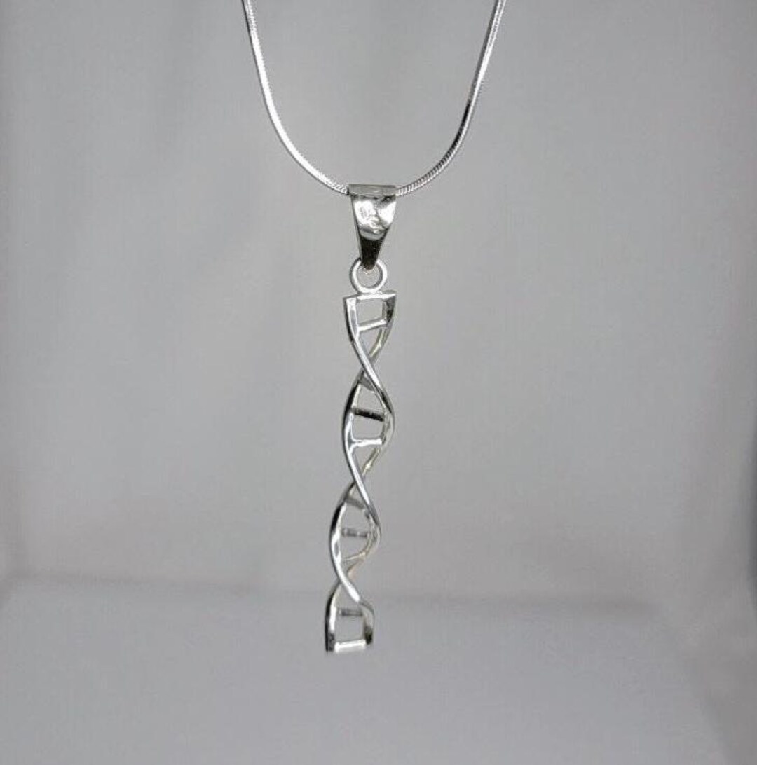 DNA Pendant, Double Helix Necklace, Science Inspired Handmade Jewelry ...