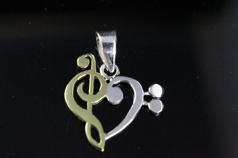 Music Heart Ring Treble Bass Clef Musical Love Jewelry - Etsy