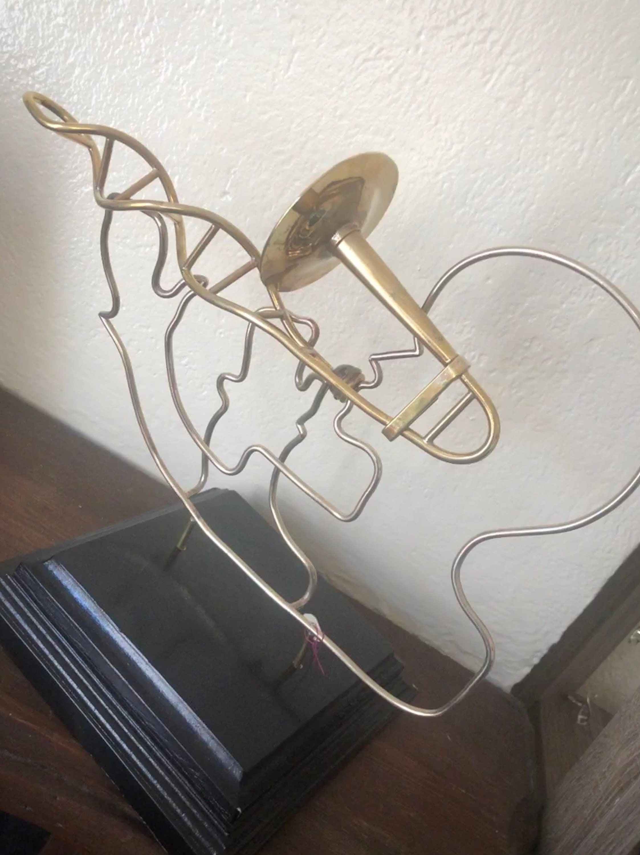 Tabletop Trombone Art Sculpture Musician With Science - Etsy Australia