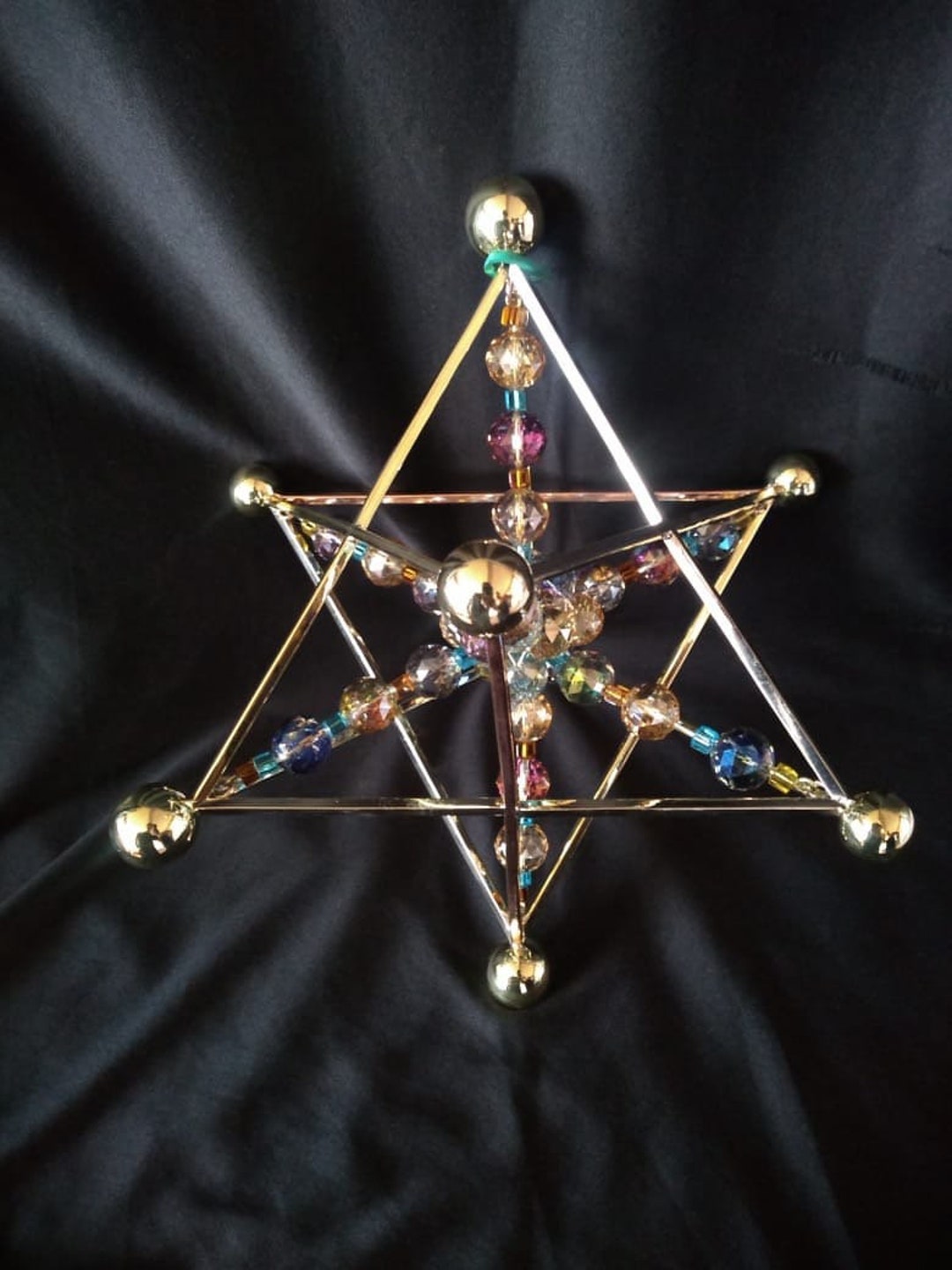 Metal Merkaba Mobile: Sacred Geometry Art, Yoga Decor - Etsy