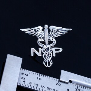 Sterling Silver Nurse Practitioner Pin: Caduceus Medical Emblem - Etsy