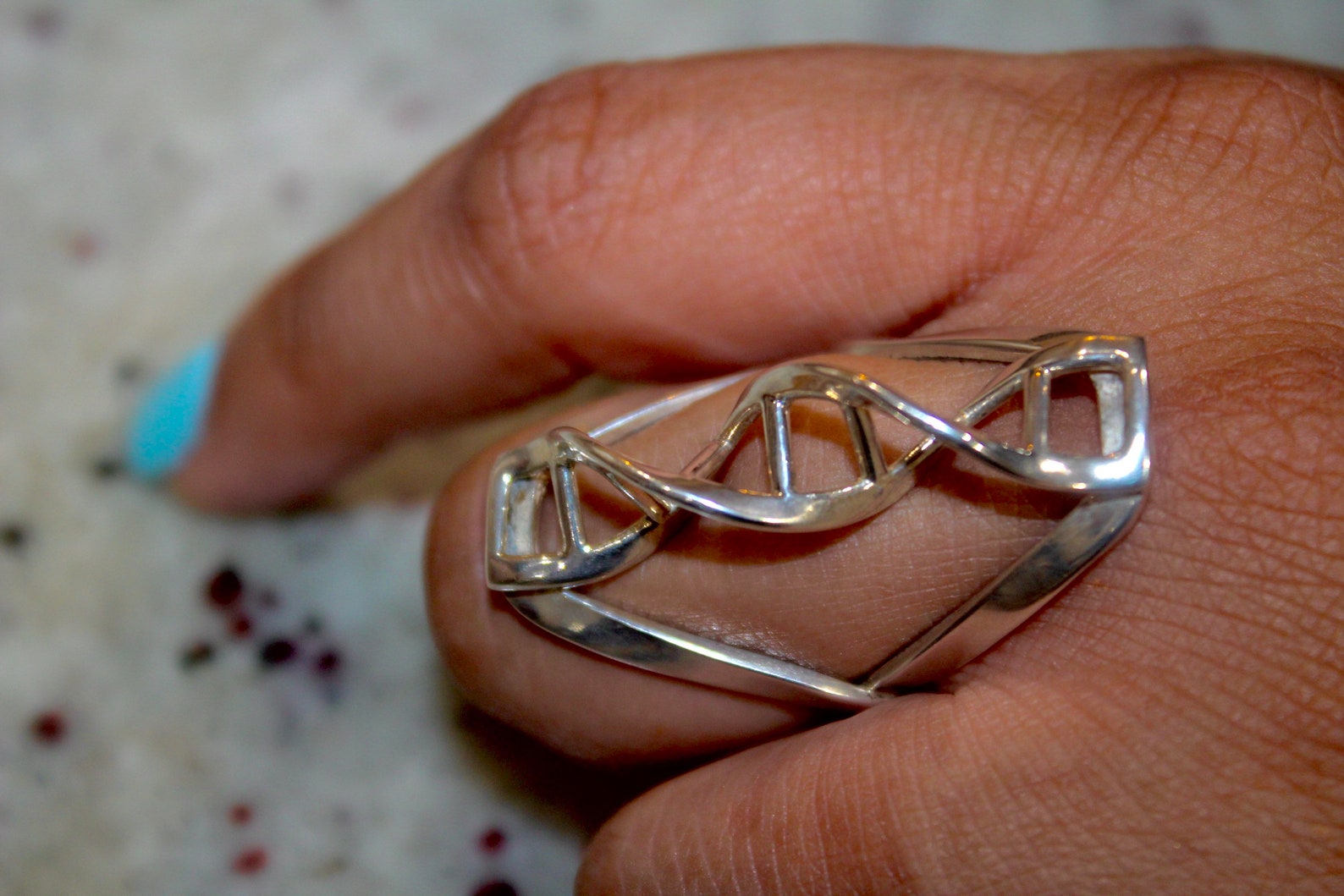 DNA Ring Double Helix Statement Ring for Genetic Industry - Etsy