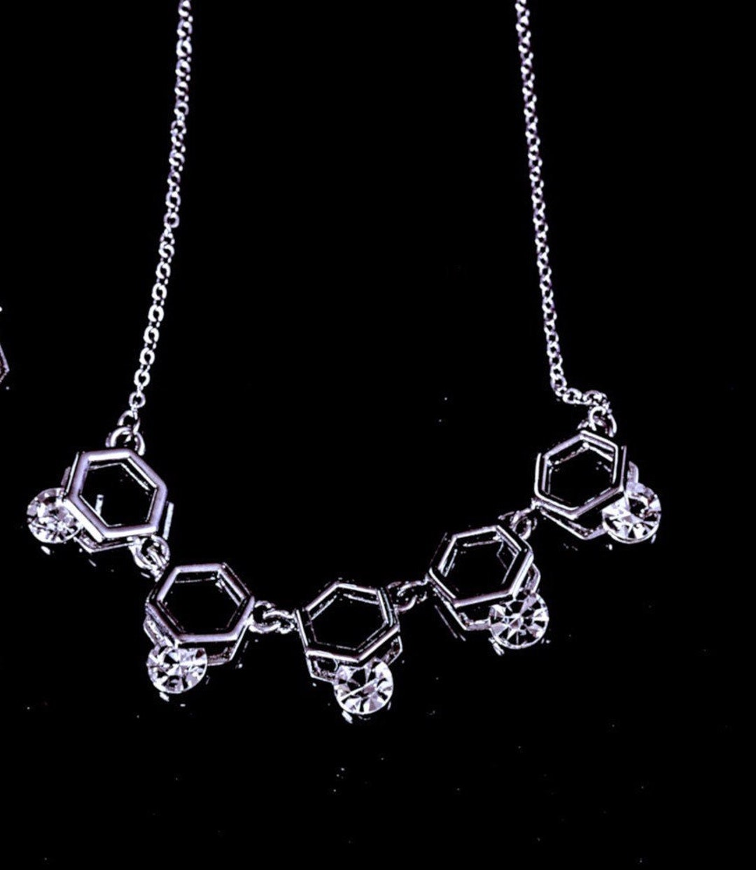 Science Necklace Benzene (carbon) Molecule, Gift for Her - Etsy