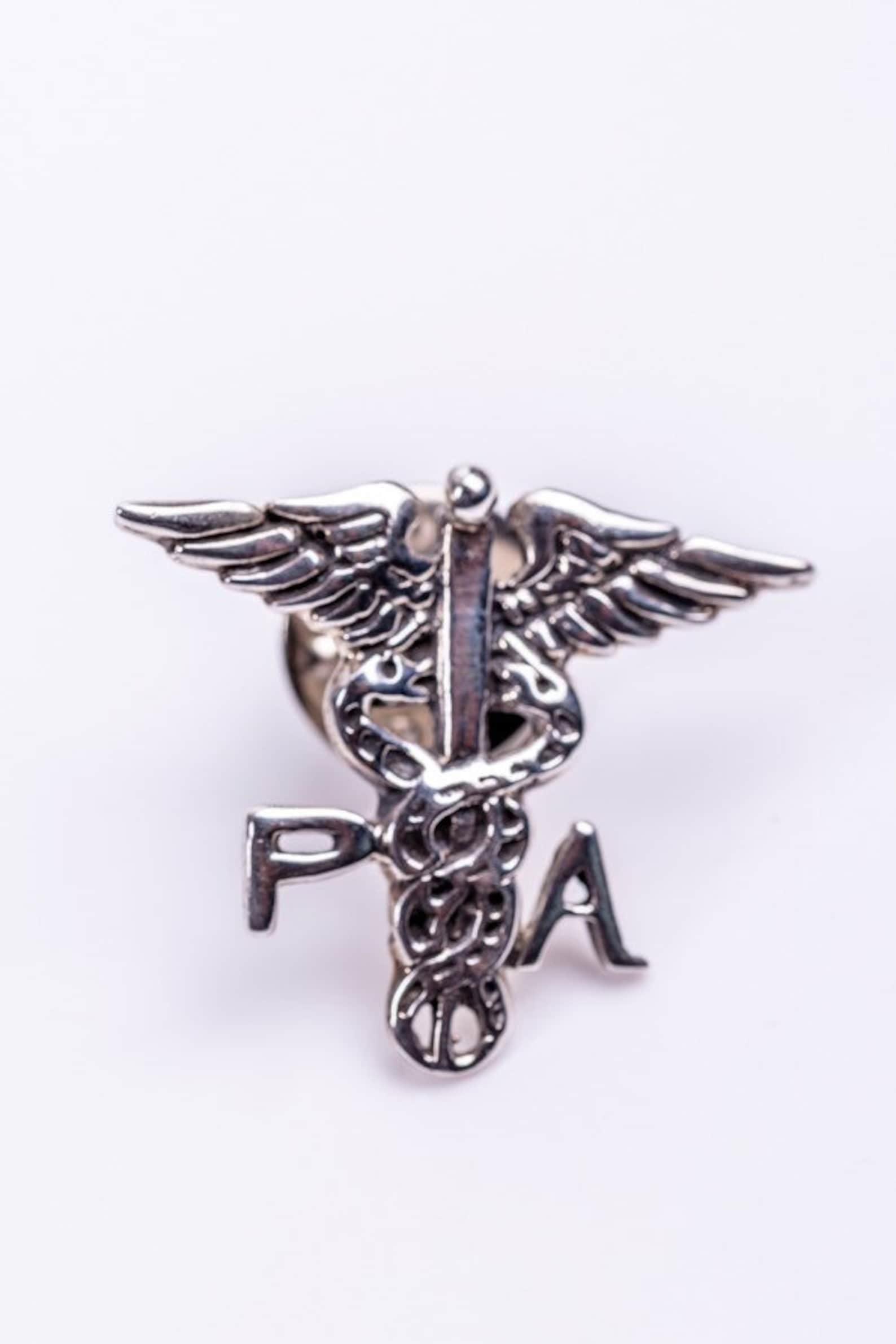 Medical Mom Caduceus Pin Silver Medical Symbol Jewelry for - Etsy