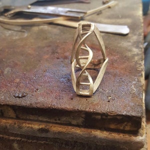 DNA Ring, Double Helix Statement Ring, for Genetic Industry Gift ...
