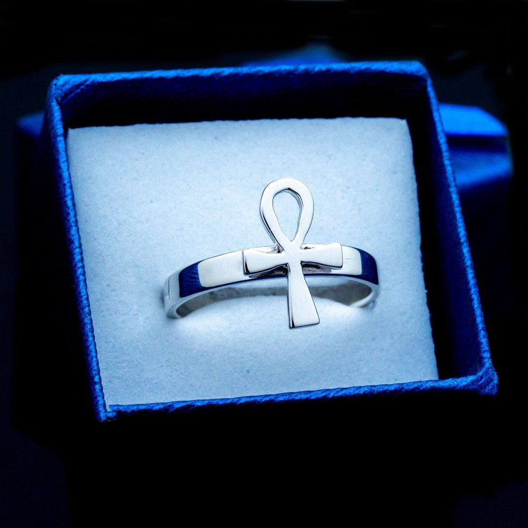 Ankh Ring Sterling Silver Handmade Coptic Cross - Etsy