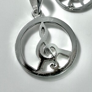 Peace Sign Pendant, Music Note Necklace, Treble Clef Symbol, New ...