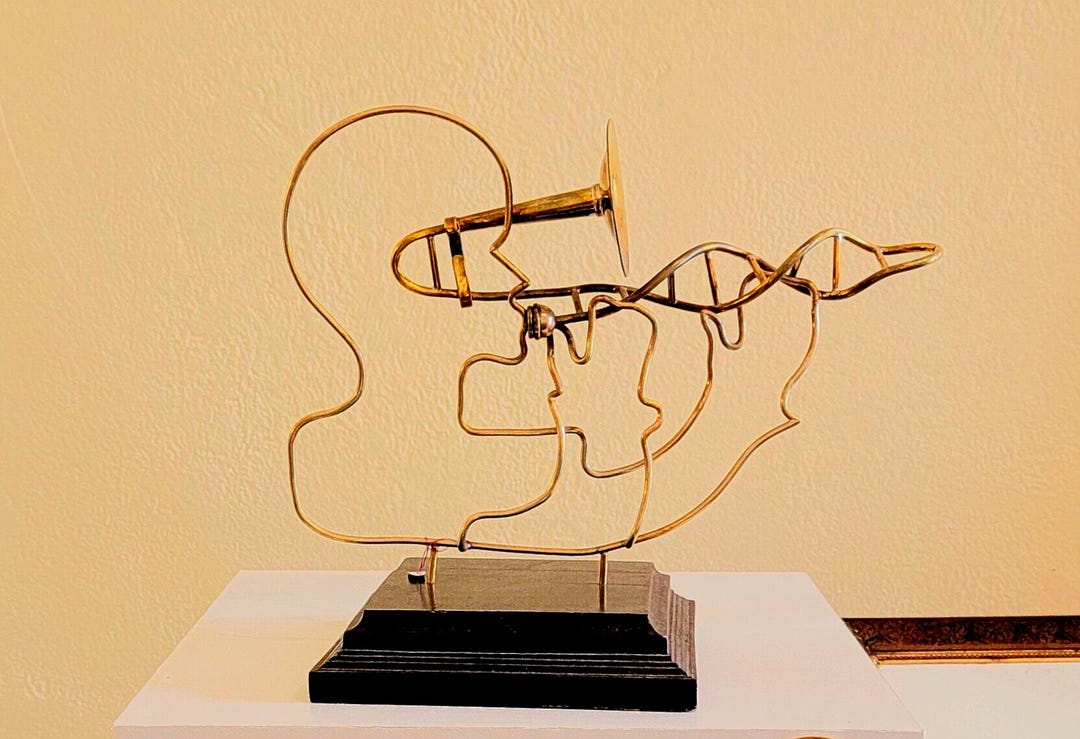 Trombone DNA Sculpture: Handmade Musician Gift, New Orleans Art - Etsy