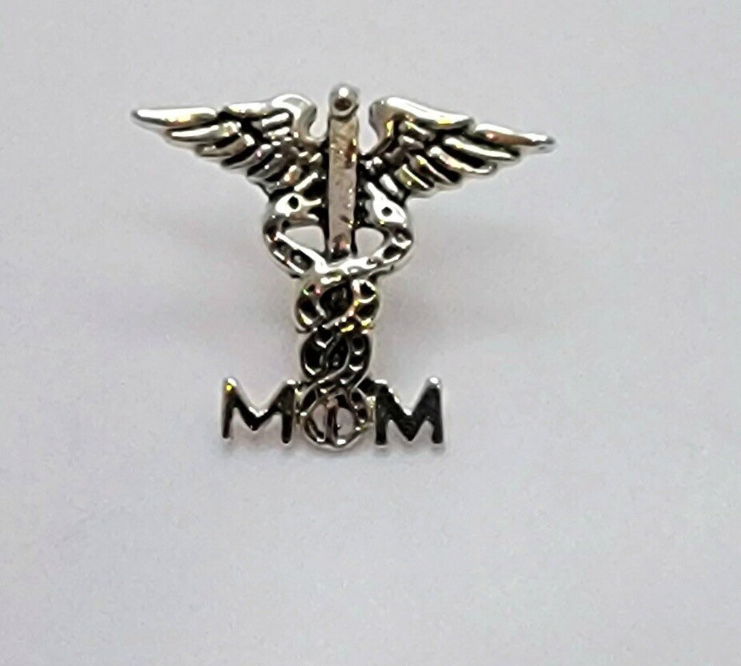 Medical Mom, Caduceus Pin, Silver Medical Symbol Jewelry for Moms ...