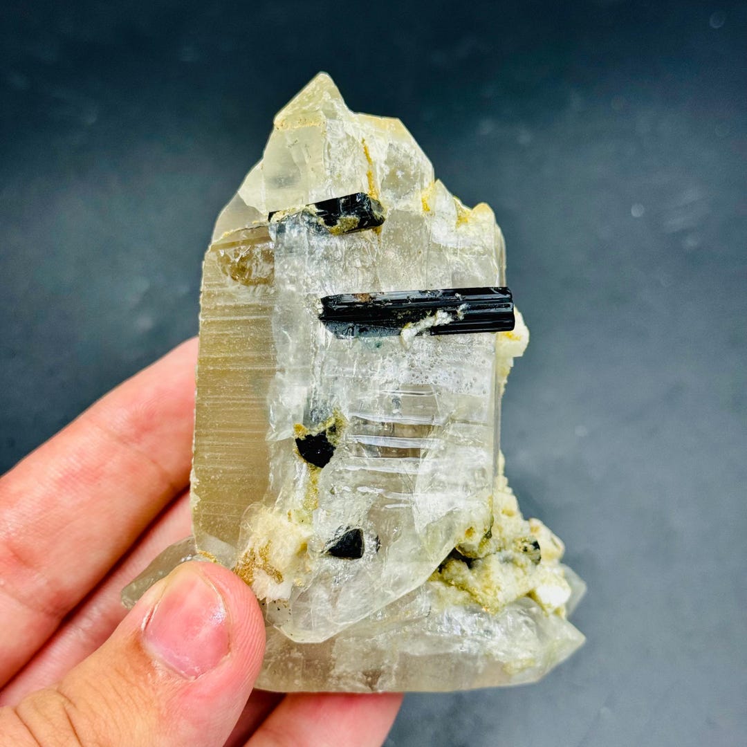 312 Gram Natural Blue Tourmaline Crystals Coexist Specimen - Etsy