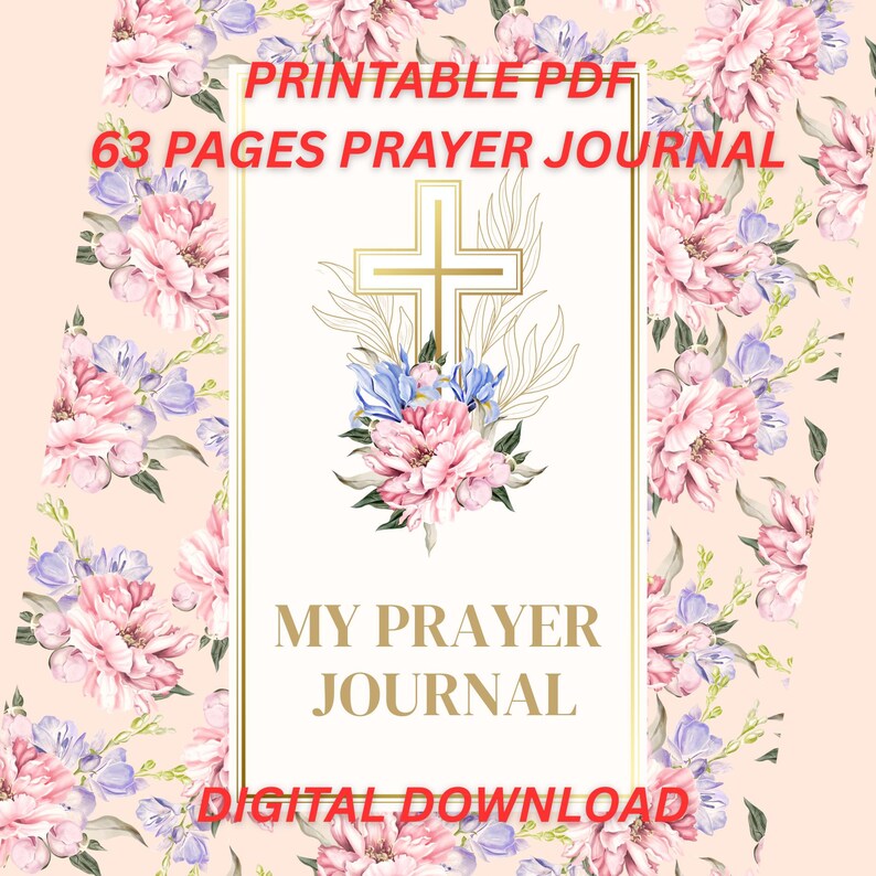 Prayer Journal / Bible Study Journal / Bible Journaling / Religious ...