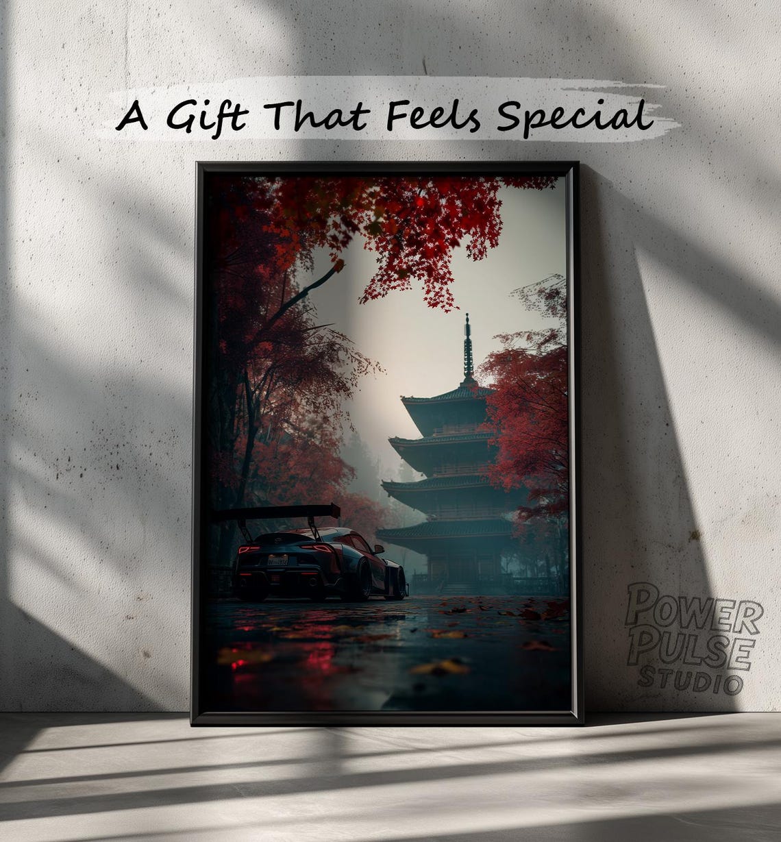 Toyota Supra A90 Autumn Poster – Widebody JDM Icon at Japanese Pagoda ...