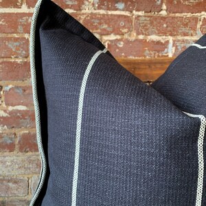 Georgetown in Black / 20 X 20 Stripe Pillow - Etsy