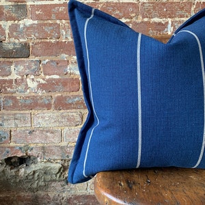 Georgetown in Indigo / 20" X 20" Stripe Pillow - Etsy