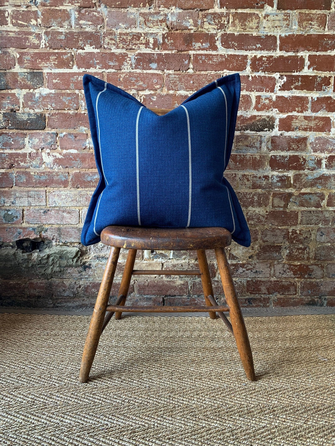 Georgetown in Indigo / 20" X 20" Stripe Pillow - Etsy