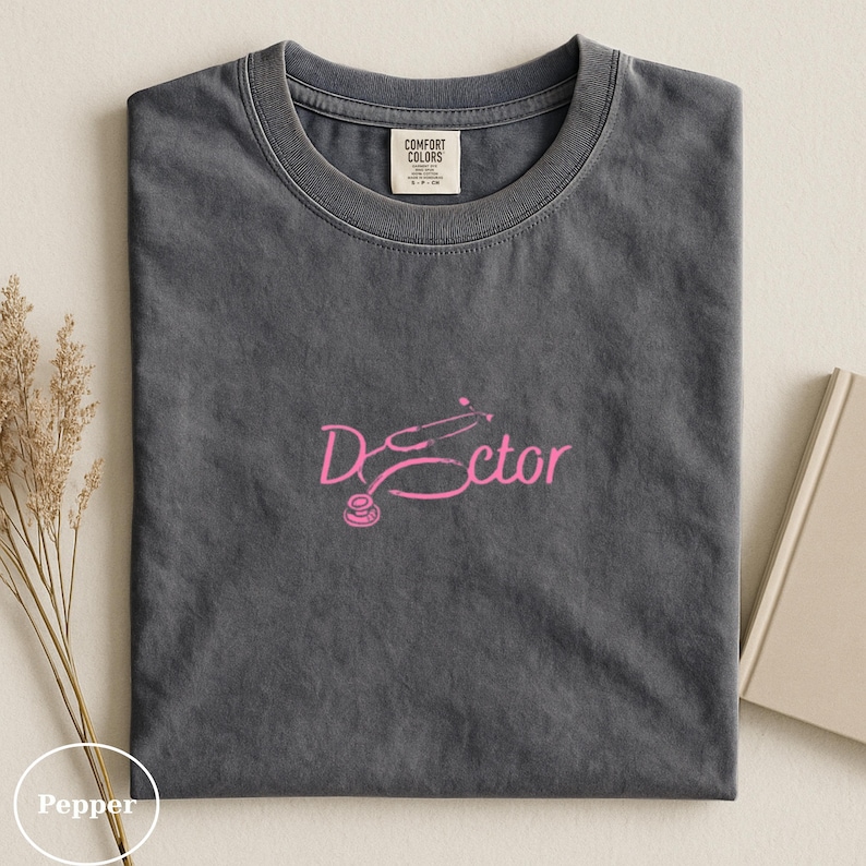 Doctor Stethoscope Shirt, Pink Cotton Tee, Female MD Graduation Gift - Etsy