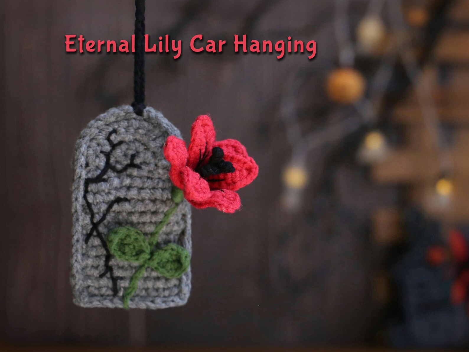 Gothic Crochet Pattern | Dark Romance Eternal Lily Tombstone Amigurumi ...