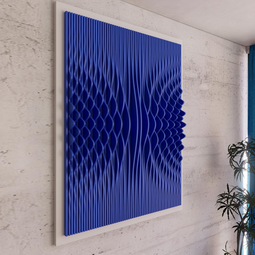 3D Parametric MDF Wall Art – Contemporary Textured Panel, Custom RAL ...