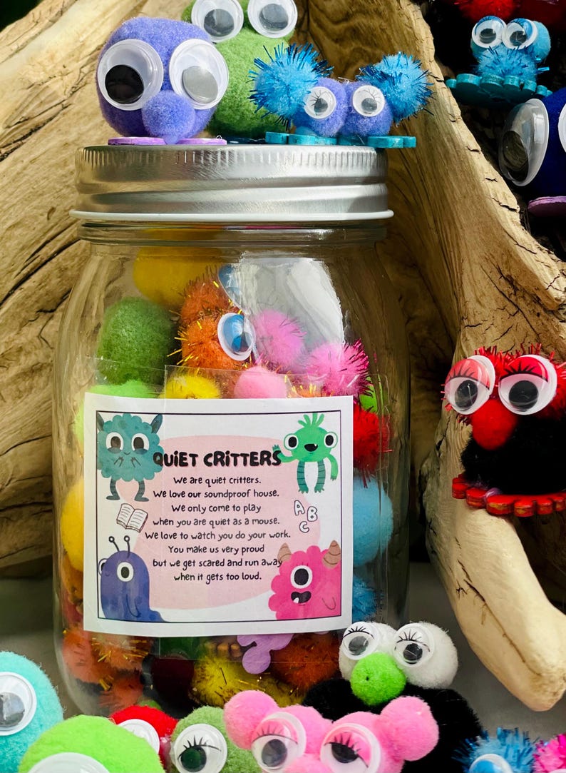 25 Quiet Critters Classroom Behavior Management Incentive Jar Reward ...