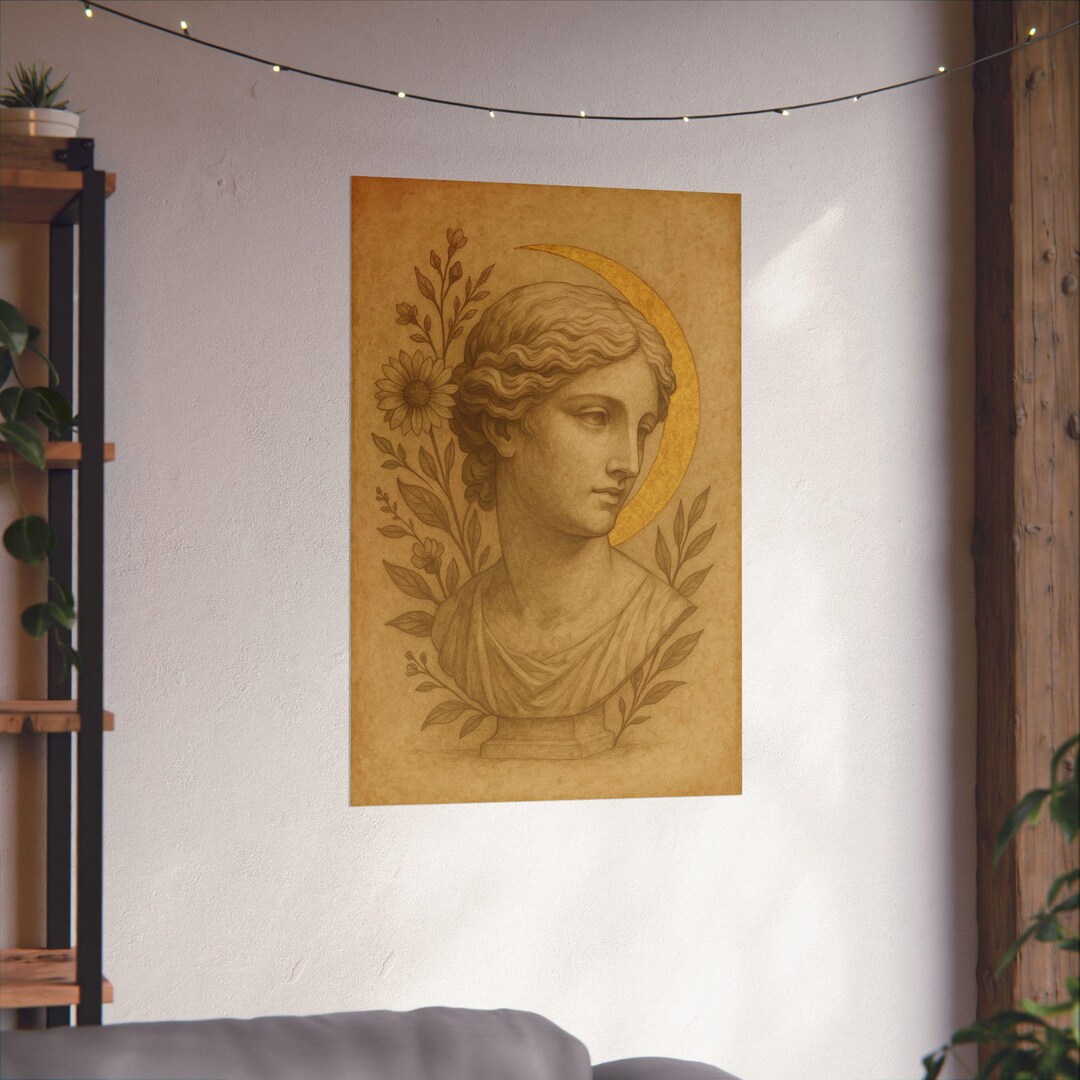 Neoclassical Woman Bust Poster, Aesthetic Wall Art - Etsy