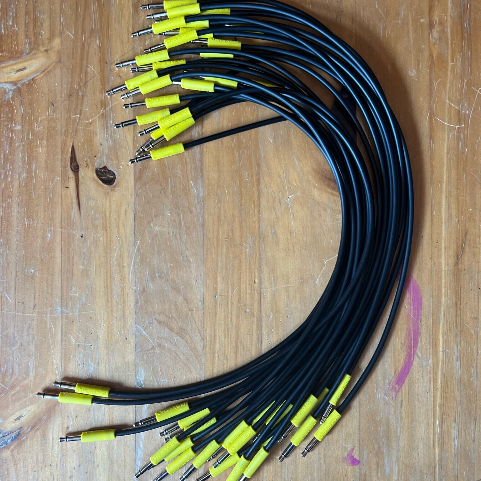 Two-tone black & Yellow Slim Slimline Eurorack Patch Cables 3.5mm ...