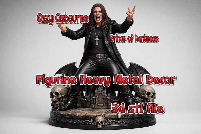 Ozzy Osbourne Prince of Darkness 3D STL File for Printing – Heavy Metal ...