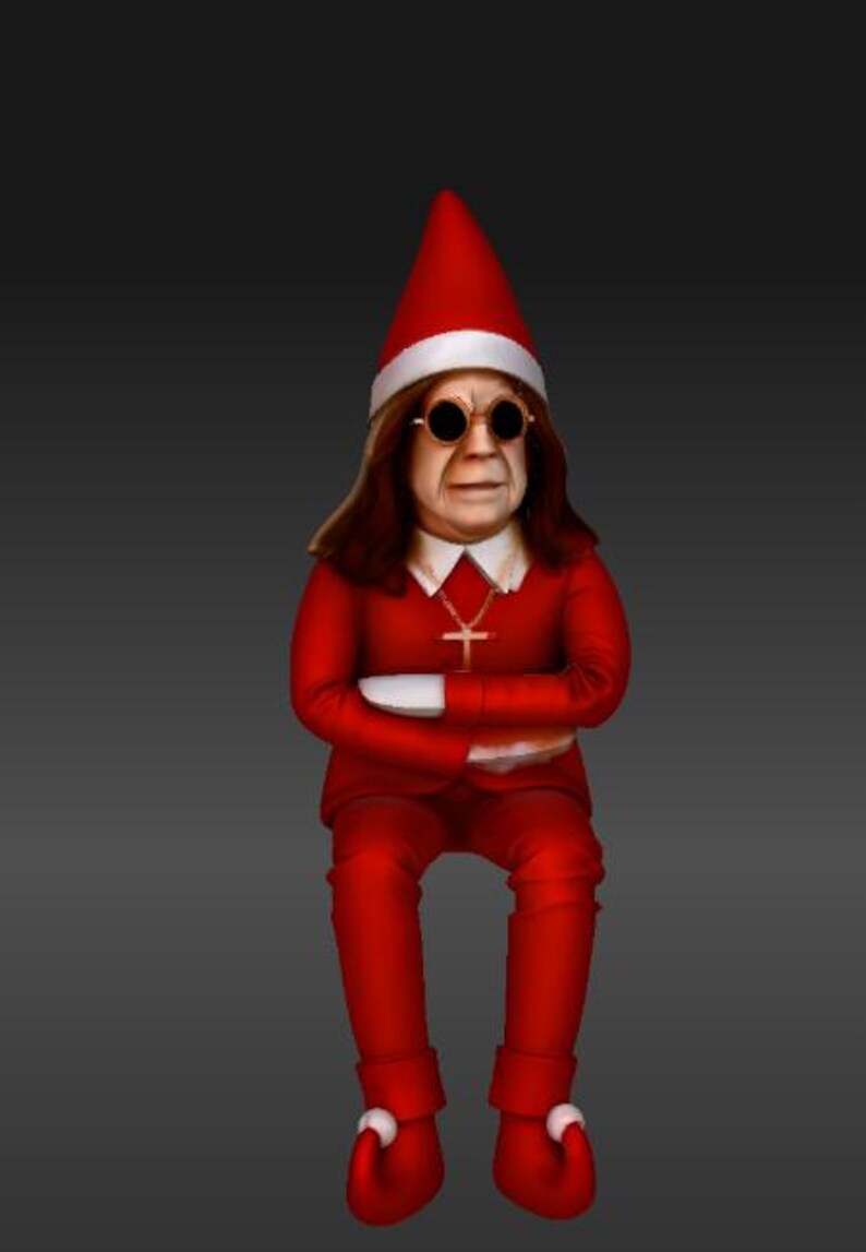 Ozzy Osbourne Elf on the Shelf STL File – the Prince of Darkness ...
