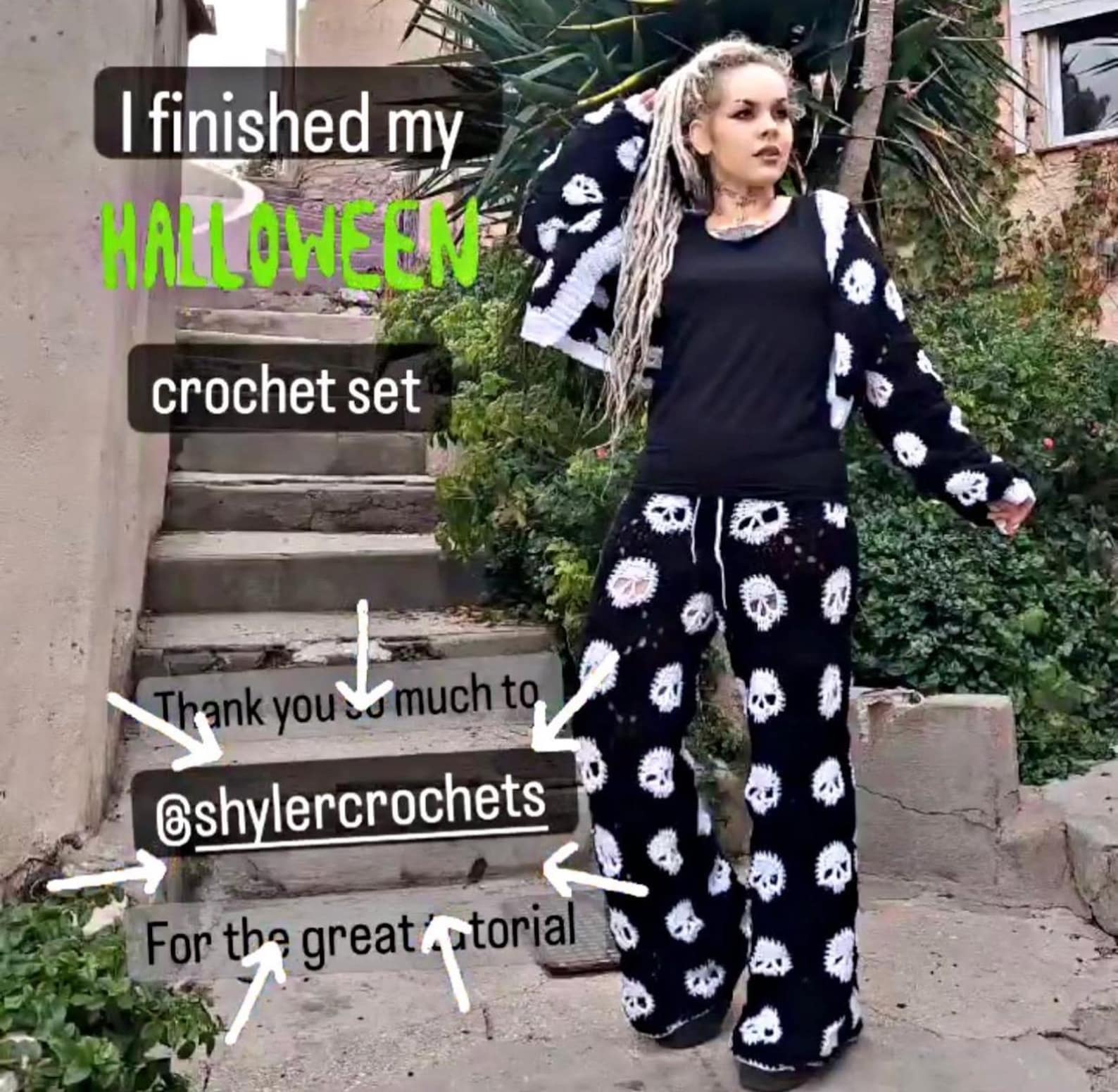 Crochet Skull Pants Pattern | Halloween Spooky Design (PDF Pattern) - Etsy