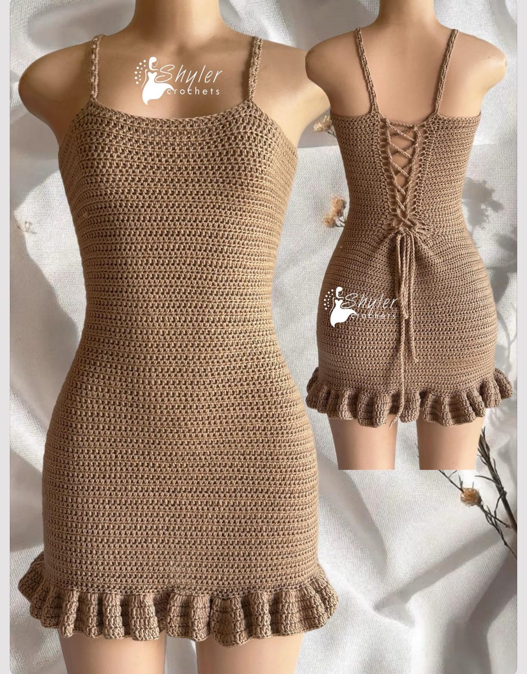 Crochet Fitted Ruffle Dress PDF (digital Download) - Etsy