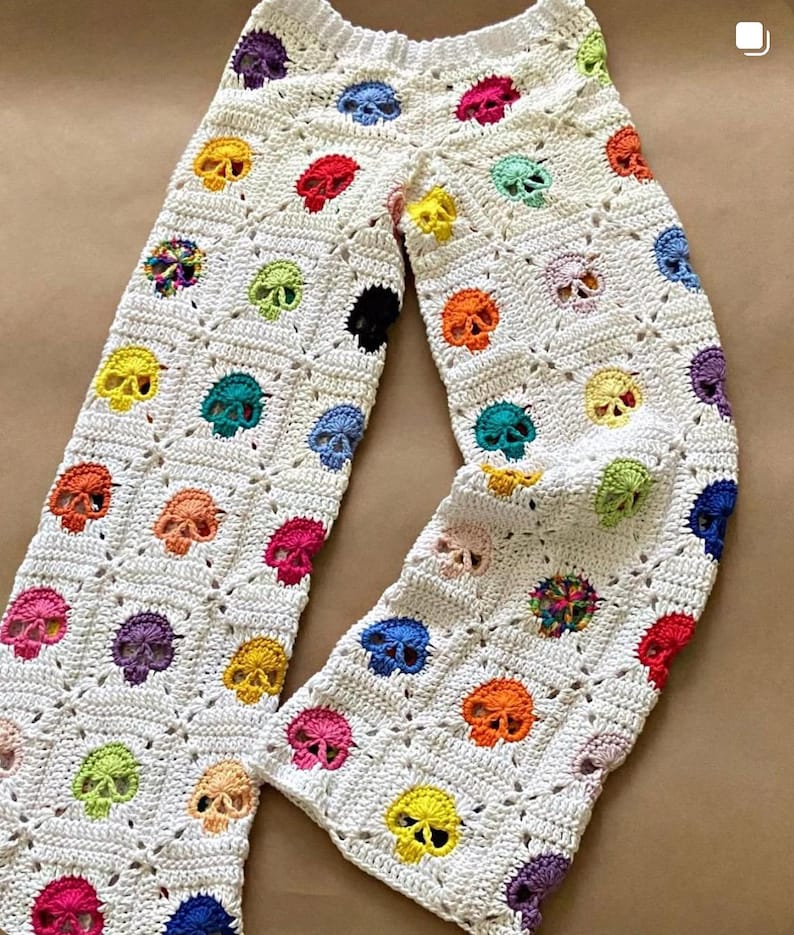 Crochet Skull Pants Pattern | Halloween Spooky Design (PDF Pattern) - Etsy