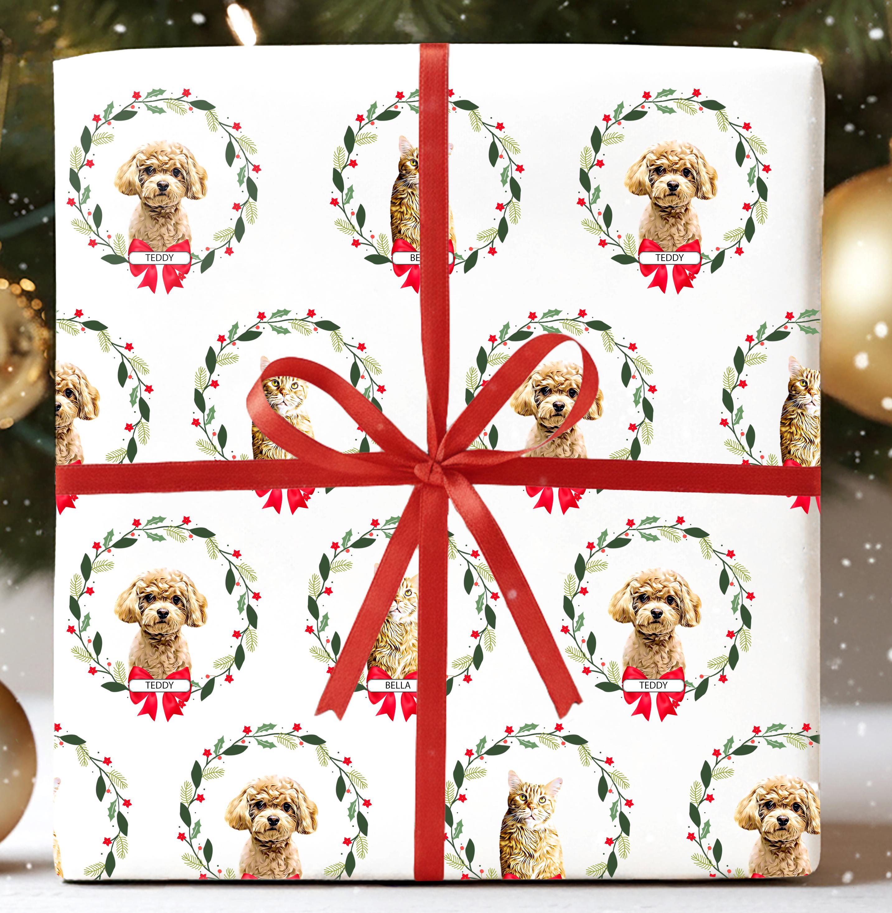 Custom Pet Wrapping Paper | Personalized Gift Wrap From Pet Photo | Dog ...