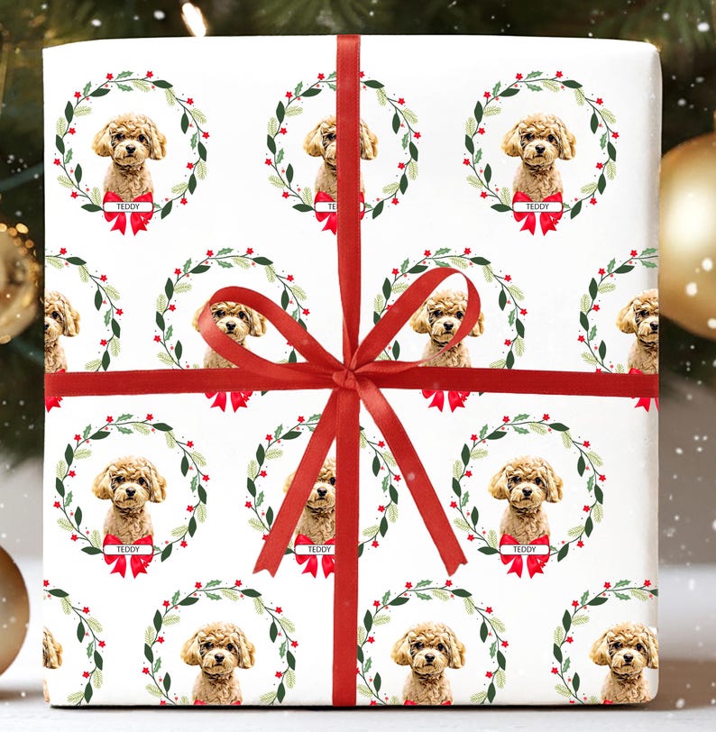 Custom Pet Wrapping Paper | Personalized Gift Wrap From Pet Photo | Dog ...