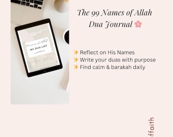 99 Names of Allah Journal | Islamic Reflection Journal | Qalb and Qalam ...