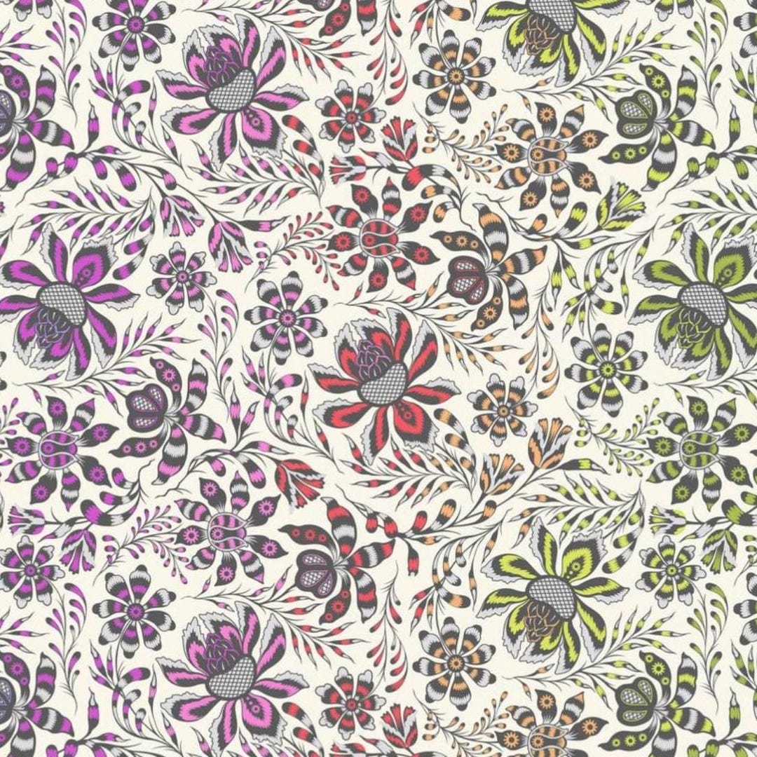 TULA PINK Super Wild Mist Roar! 108” Wide Back Fabric by the 1/2 Yard ...