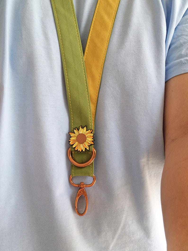 Hidden Disability Sunflower, Soft Organic Cotton Lanyard ...