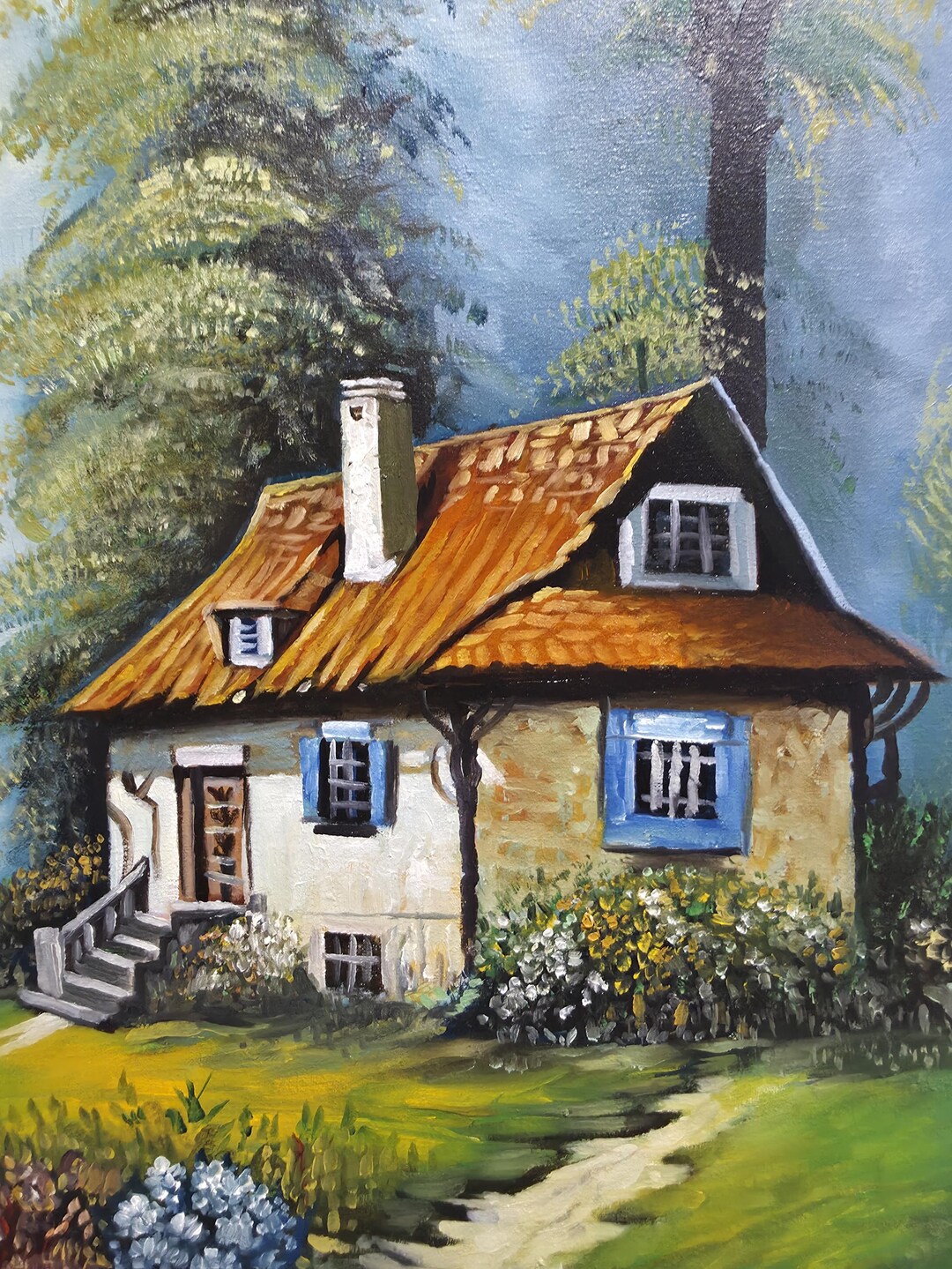 Original Oil Landscape Painting Rustic Art - Etsy