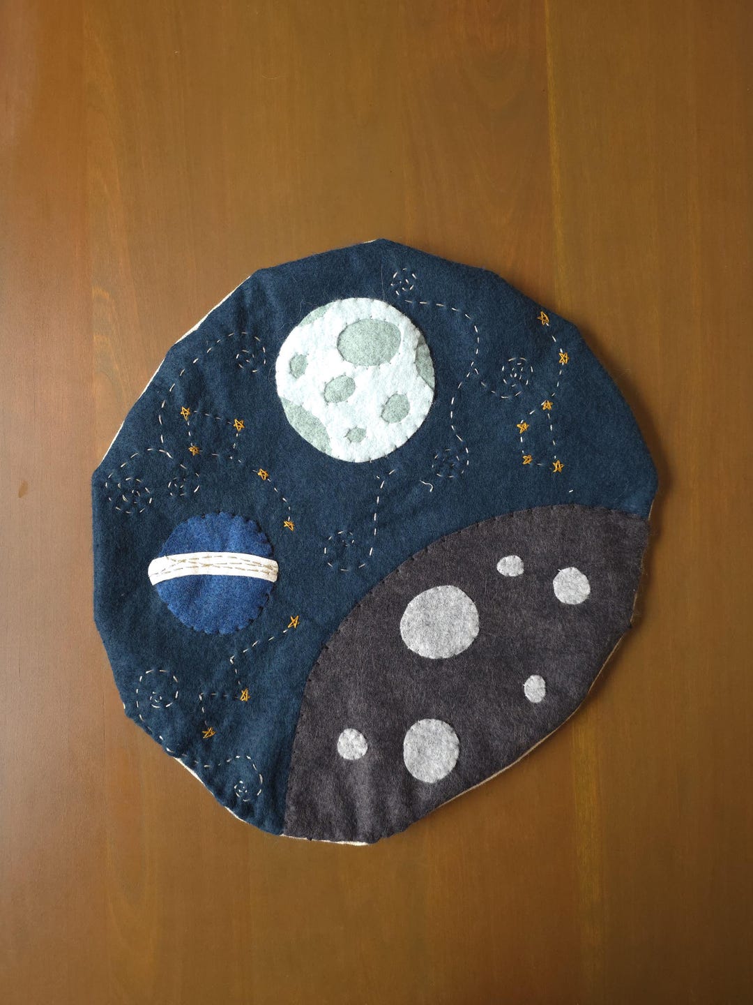Stargazer Midi | Hand-crafted Wool Outer Space Planets Stars Felt Play ...