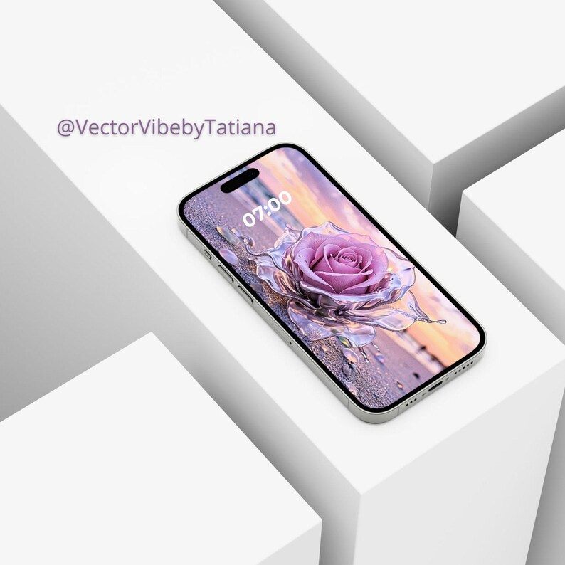Crystal Rose Live Wallpaper: 3D Floral Phone Background (digital ...