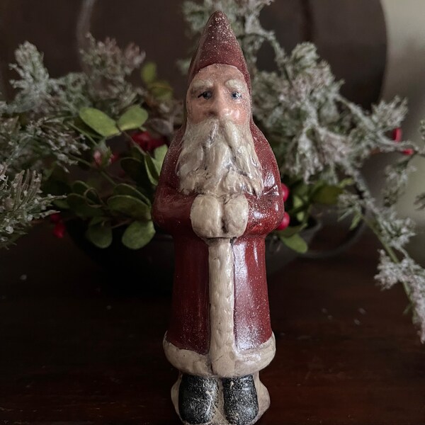 Chalkware Santa - Etsy