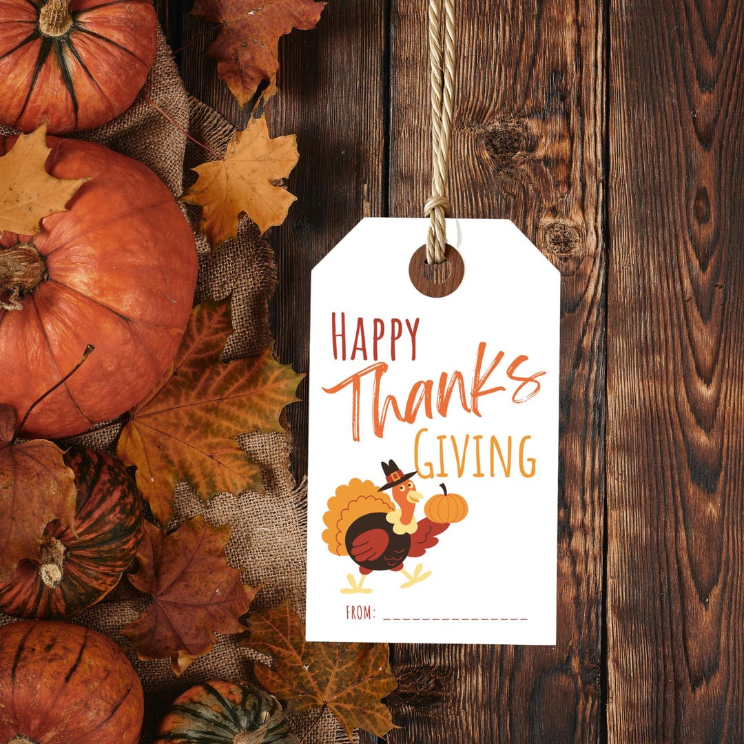 Printable Thanksgiving Gift Tag: Turkey Design (PDF) - Etsy Canada