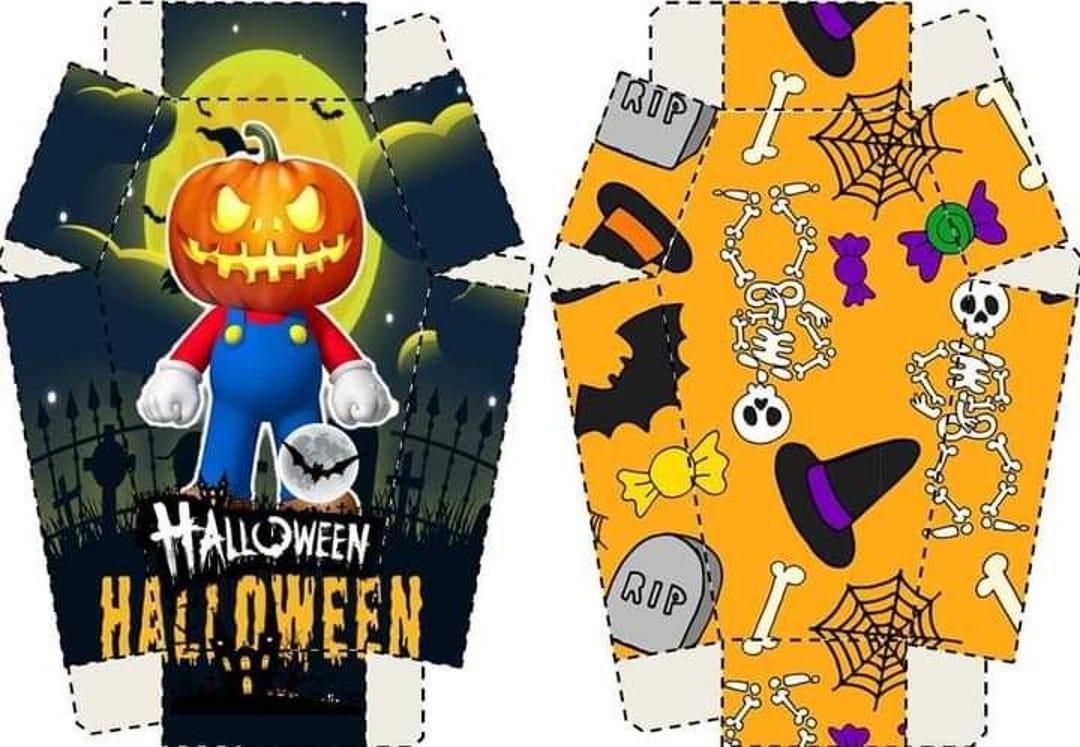 25 Halloween Box Templates PDF, Halloween Treat Box. Printable Party ...
