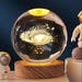 Galaxy Crystal Ball Lamp – 3D Milky Way Sphere on Wooden Base | LED ...